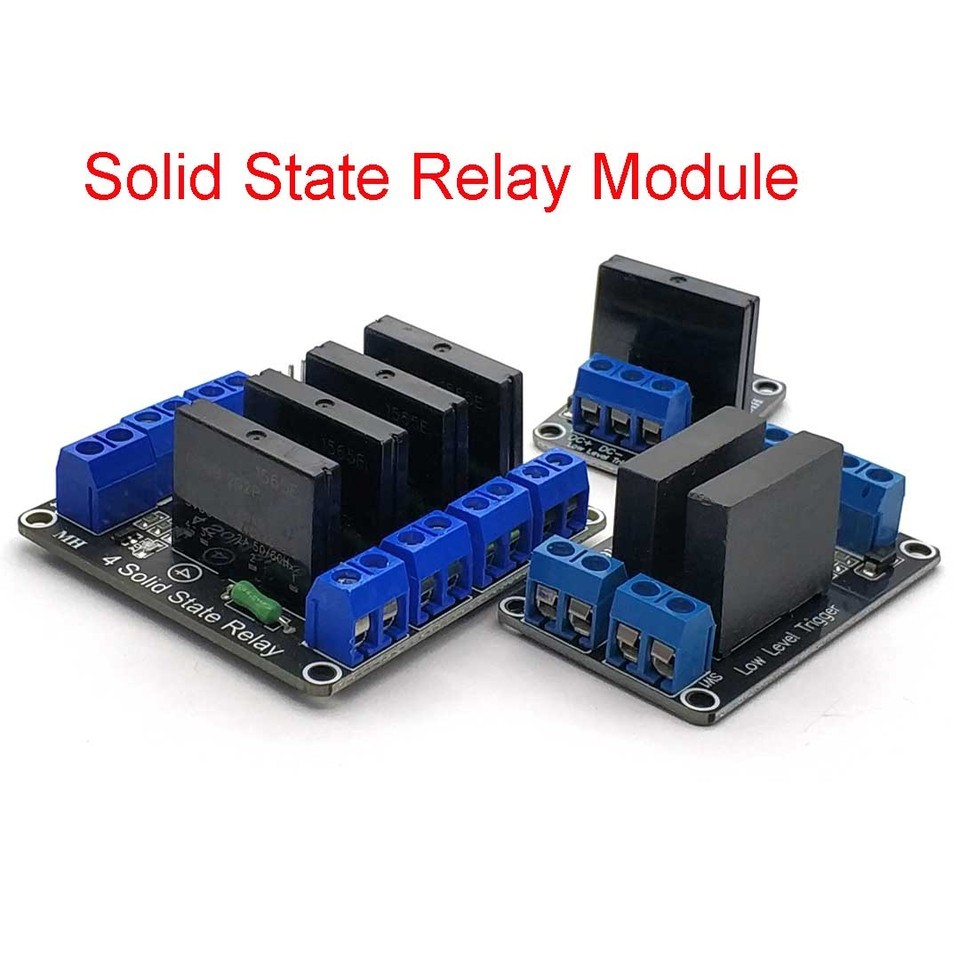Jual 5V 12V 24V Relay 1 2 4 annel SSR Low Level Solid State Relay ...