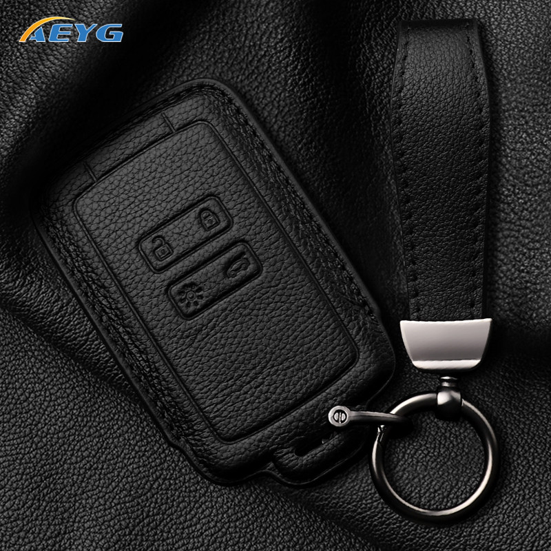 Jual leather Car Key Case Cover Shell For Renault Koleos Kadjar Captur ...