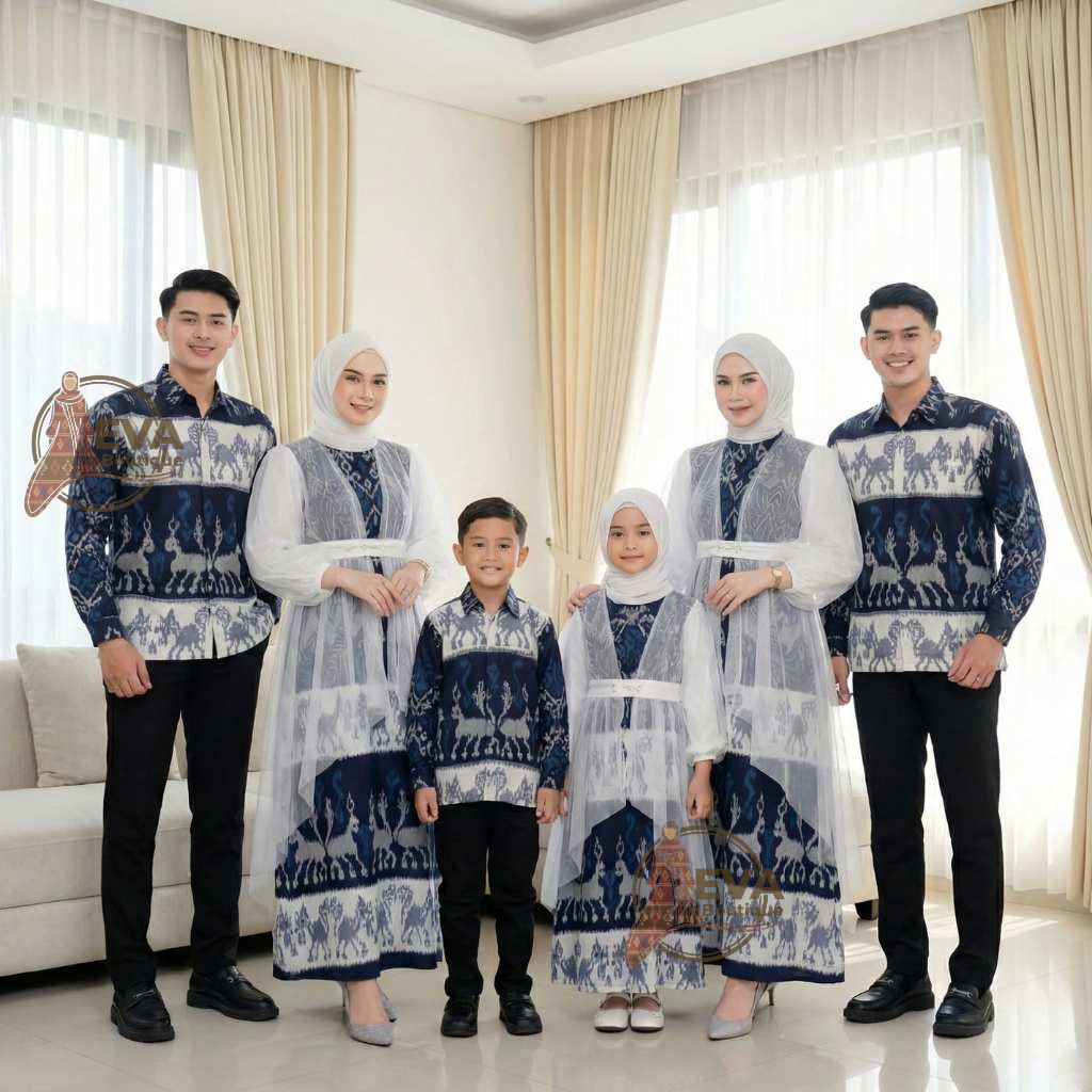 Jual EVABOUTIQUE - MARIPOSSA Baju Tenun Set Family Sarimbit Kondangan ...