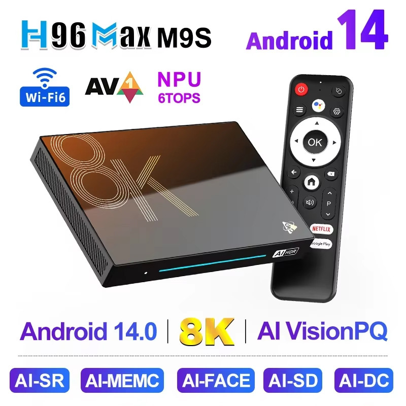 Jual H96 MAX M9S Android 14 AI TV Box RK3576 8GB 128GB WIFI6 Ultra HD ...