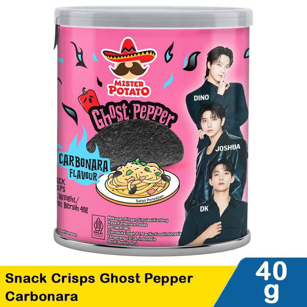 Jual MISTER POTATO SNACK CRISPS GHOST PEPPER CARBONARA 40g | Shopee ...