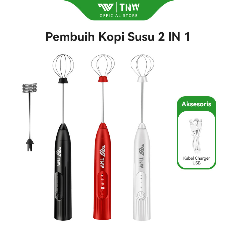 Jual TNW Pembuih Susu Hand Mixer 2-in-1 Pengaduk Kopi Electric Milk ...