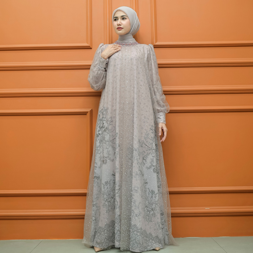 Jual Aisyalina Id Varsella Dress Only Series Tanpa Hijab Bahan Ceruty ...