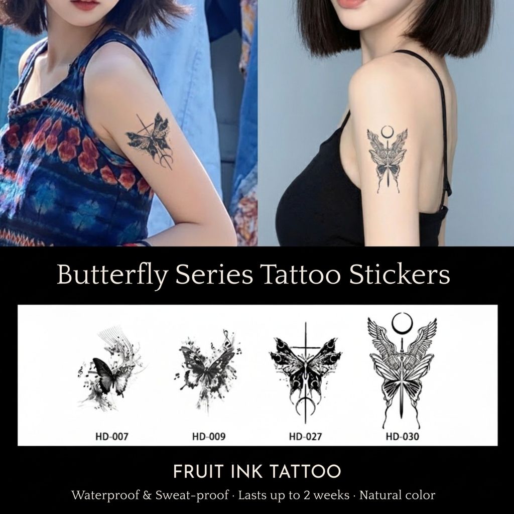 Jual Fruit Ink Temporary Tattoo Mini Butterfly – Tato Semi Permanen ...