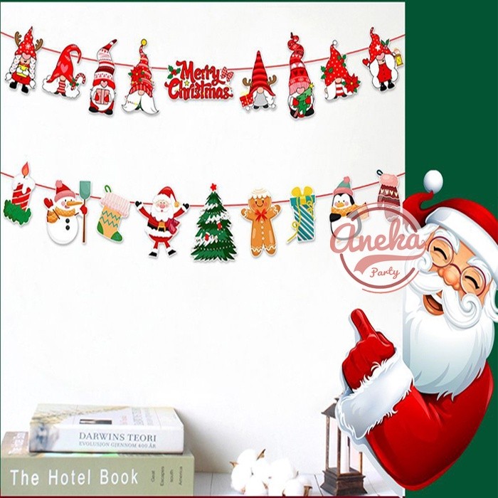 Jual Dekorasi Natal / banner Natal / bunting flag Ornamen Natal ...