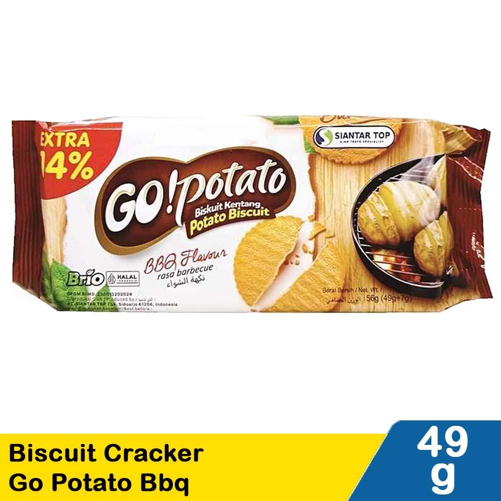 Jual BRIO BISCUIT CRACKER GO POTATO BBQ 49/56g | Shopee Indonesia