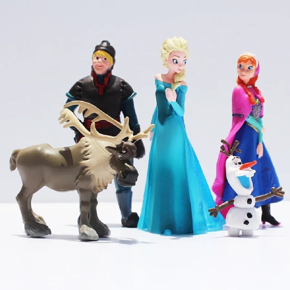 Jual 5pcs/Set Frozen The Snow Queen Princess Anna Elsa Action Figure ...
