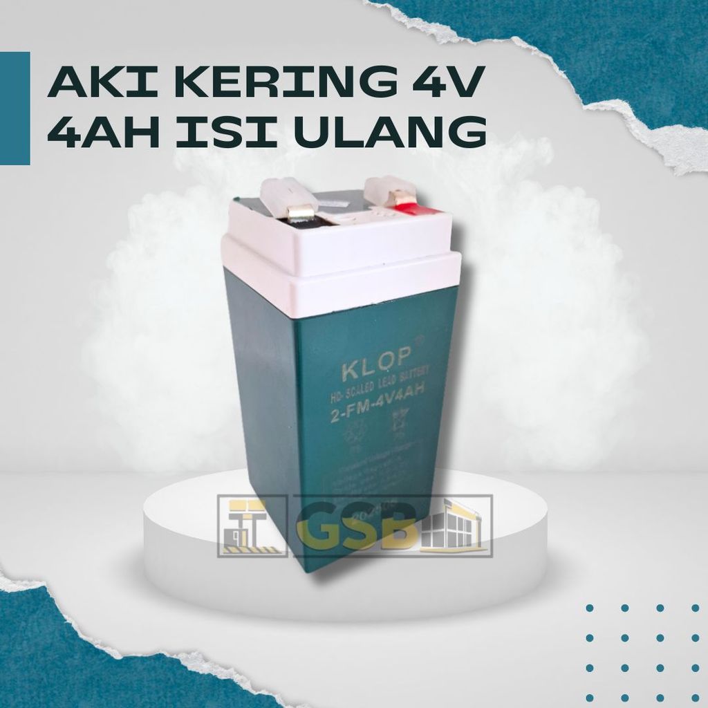 Jual Baterai Aki Kering 4 Volt 4000 mAh Isi Ulang Kotak Untuk Power ...