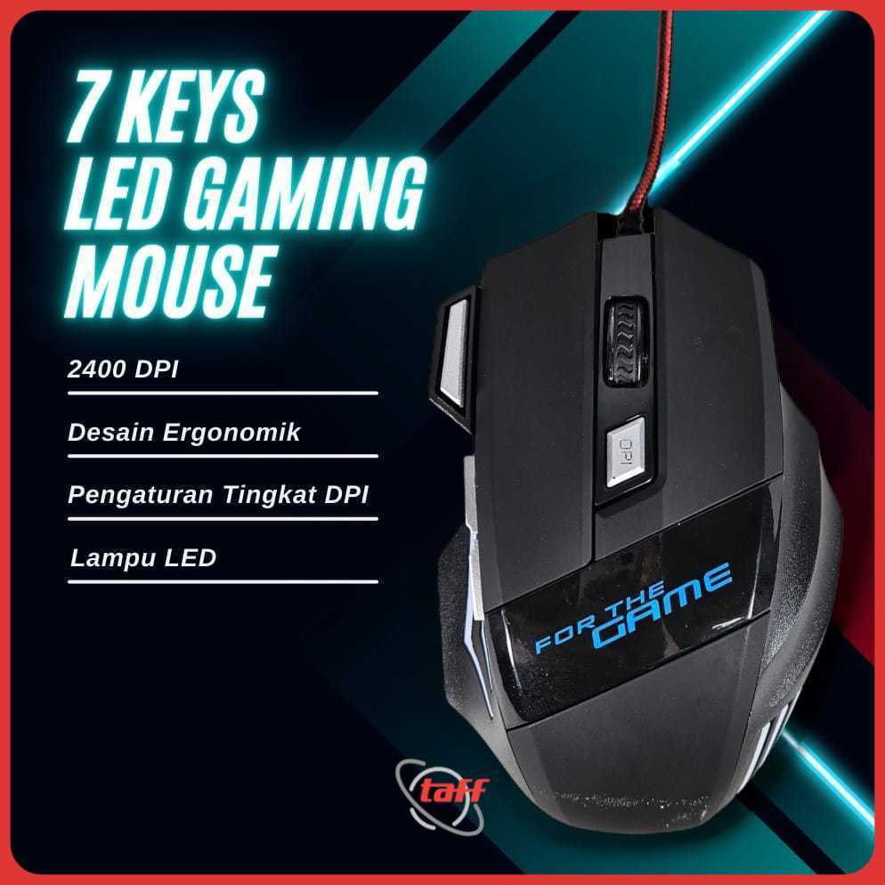 Jual Gaming Mouse Wired 7 Tombol LED USB 2.0 RGB 2400 DPI - G6 | Shopee ...