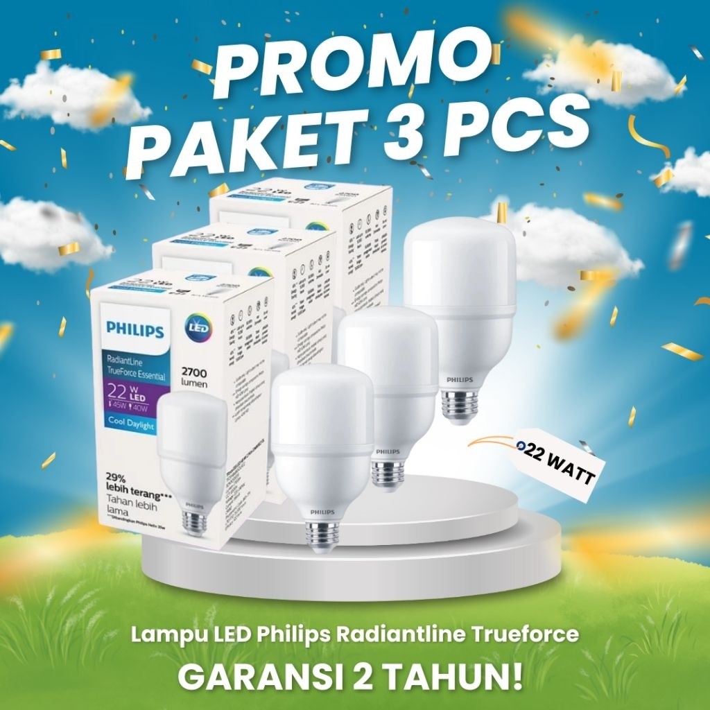 Jual (PAKE ISI 3 PCS) Lampu Philips LED 22 WATT - Philips LED ...
