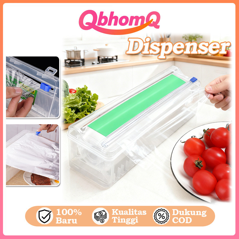 Jual QbhomQ Cling Wrap Dispenser Pemotong Plastik Wrap Geser Untuk ...