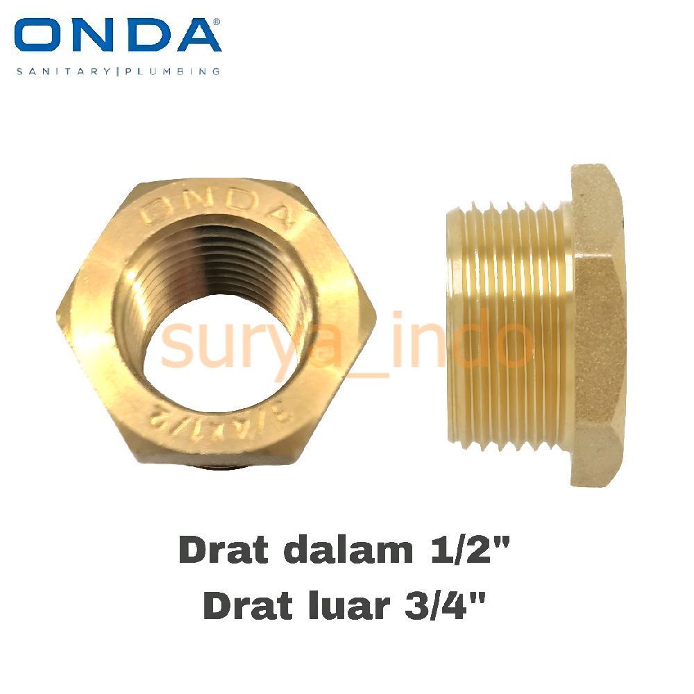 Jual VLOK RING KUNINGAN 3/4" x 1/2" ONDA VERLOP FLOK PLOK RING ...