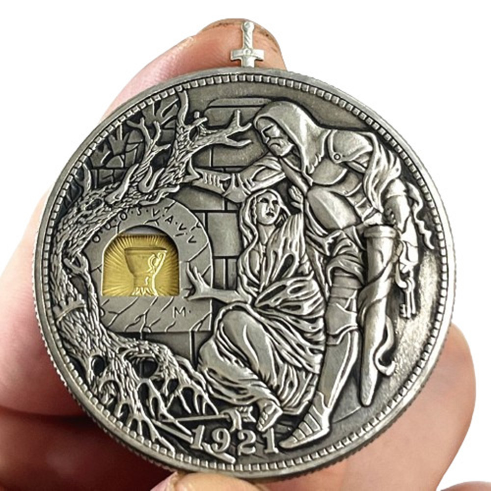 Jual Movable Mechanism Holy Grail Coin Hobo Nickel Morgan Dollar Roman ...