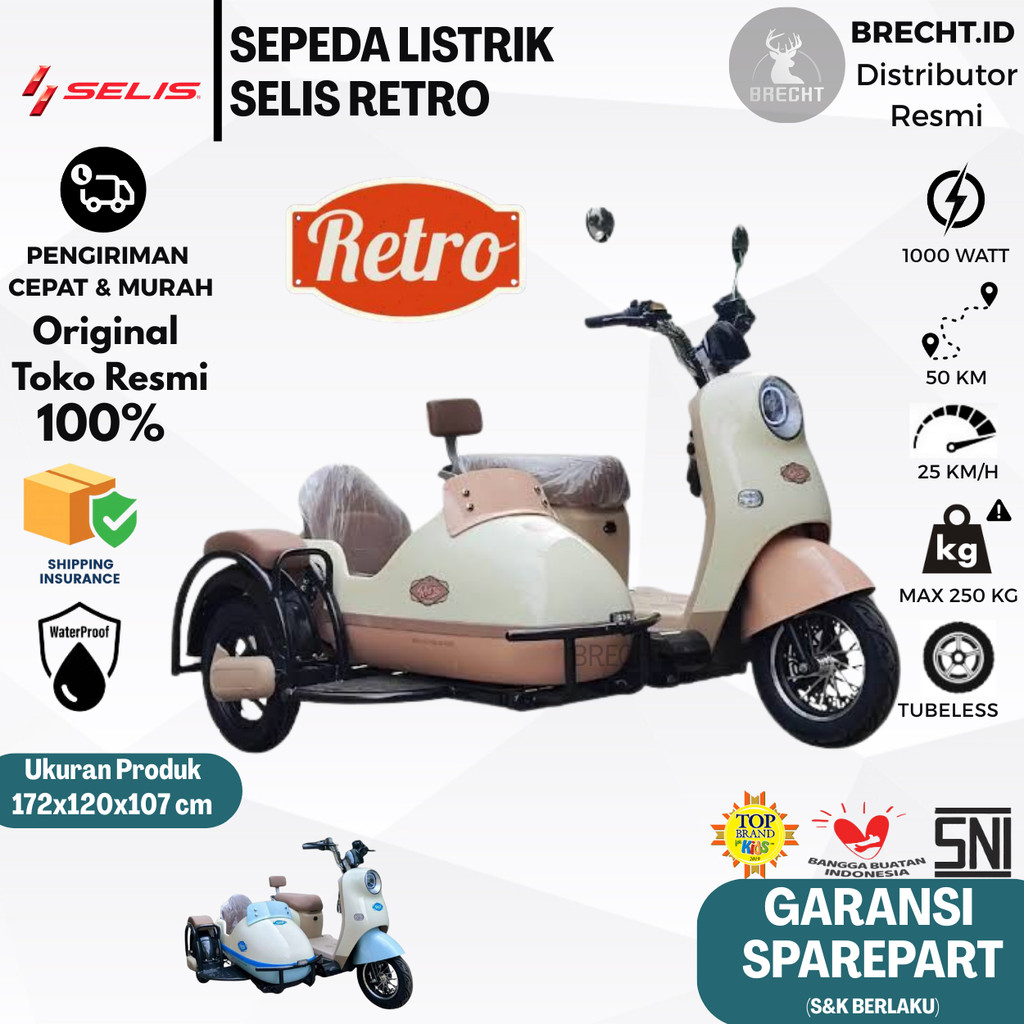Jual Sepeda Motor listrik Retro / Motor Listrik Sespan / Motor Jadul E ...