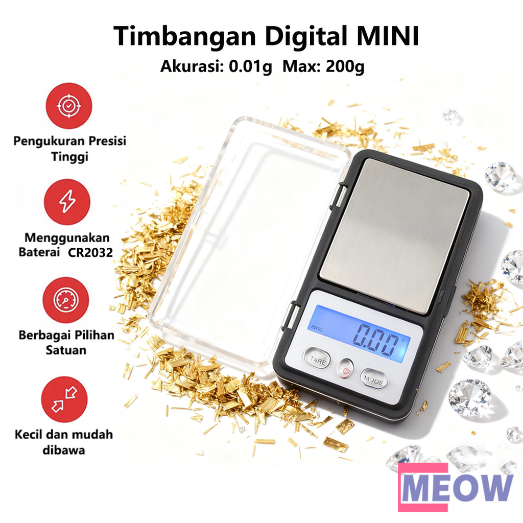 Jual Timbangan Mini Digital 200g / 0.01 g / Timbangan Emas Timbangan ...
