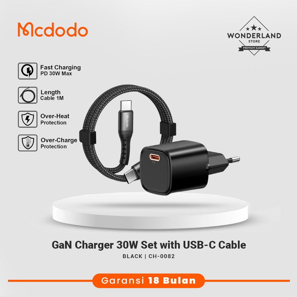 Jual Mcdodo GaN Charger Set 30W for iPhone PD SFC Super Fast Charging ...