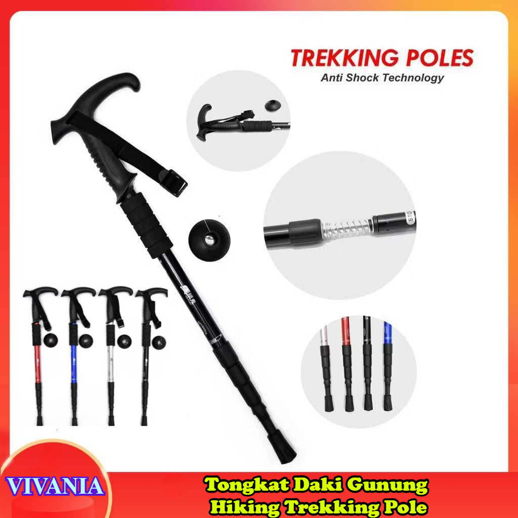 Jual VIVANIA - Tongkat Hiking Trekking Pole Tongkat Daki Gunung Tongkat ...