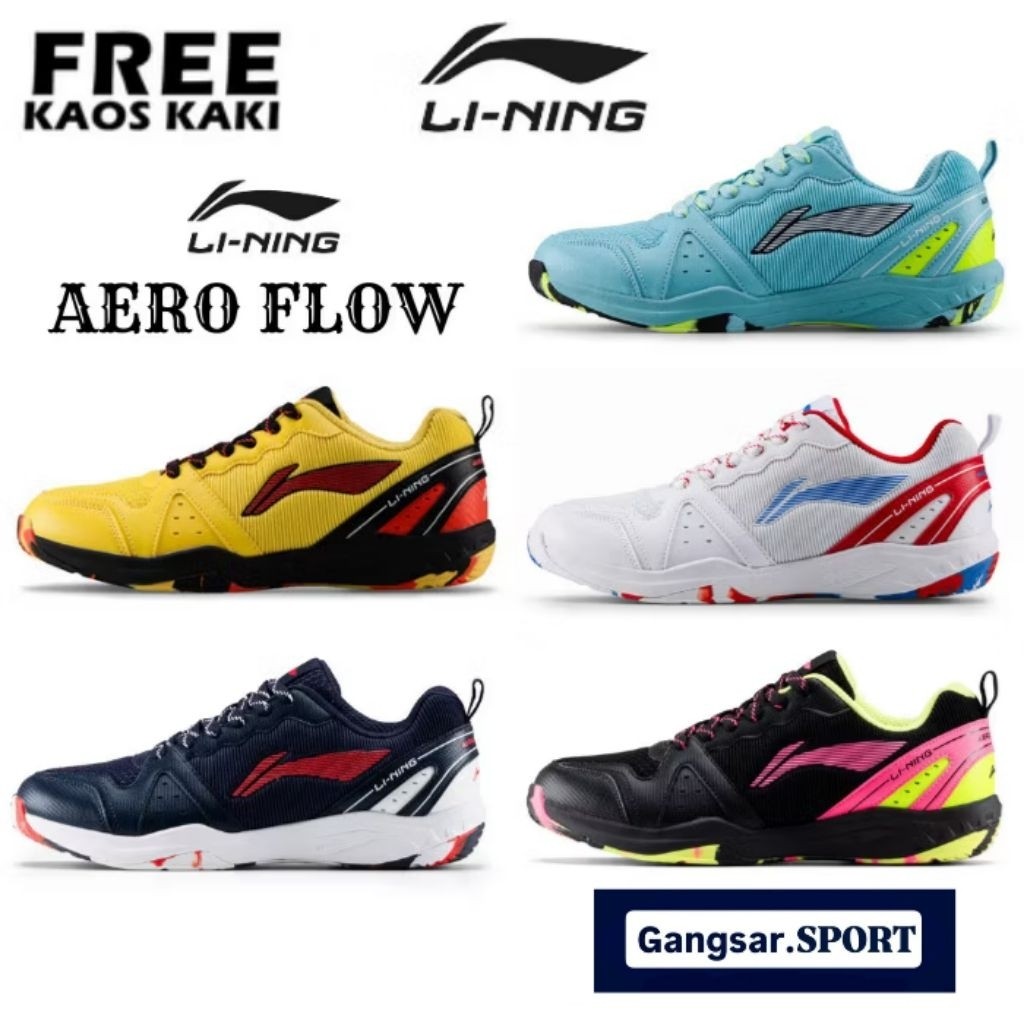 Jual Li-Ning Aero Flow AYTV075 Badminton shoes - Sepatu Badminton ...