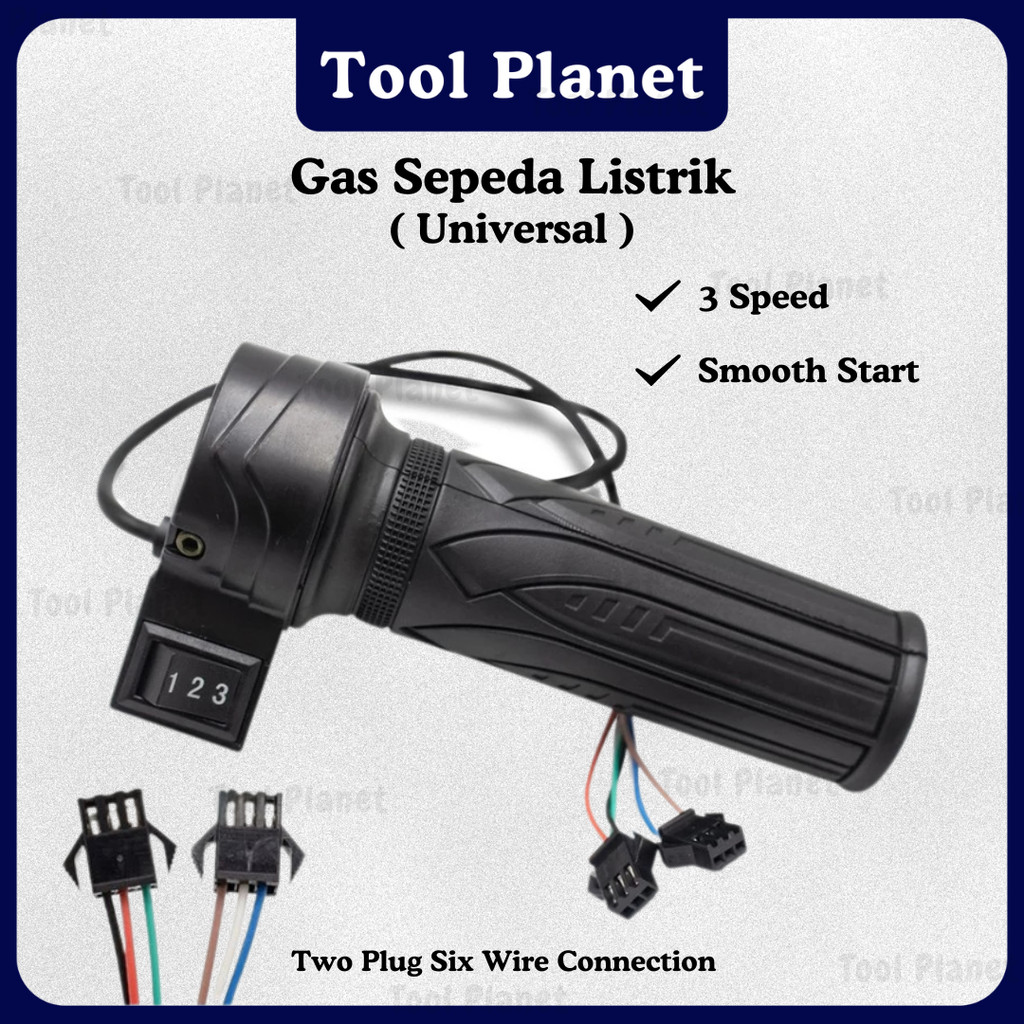 Jual Tool Planet (Garansi 1 Tahun) Gas Sepeda Listrik 3 Speed Universal ...