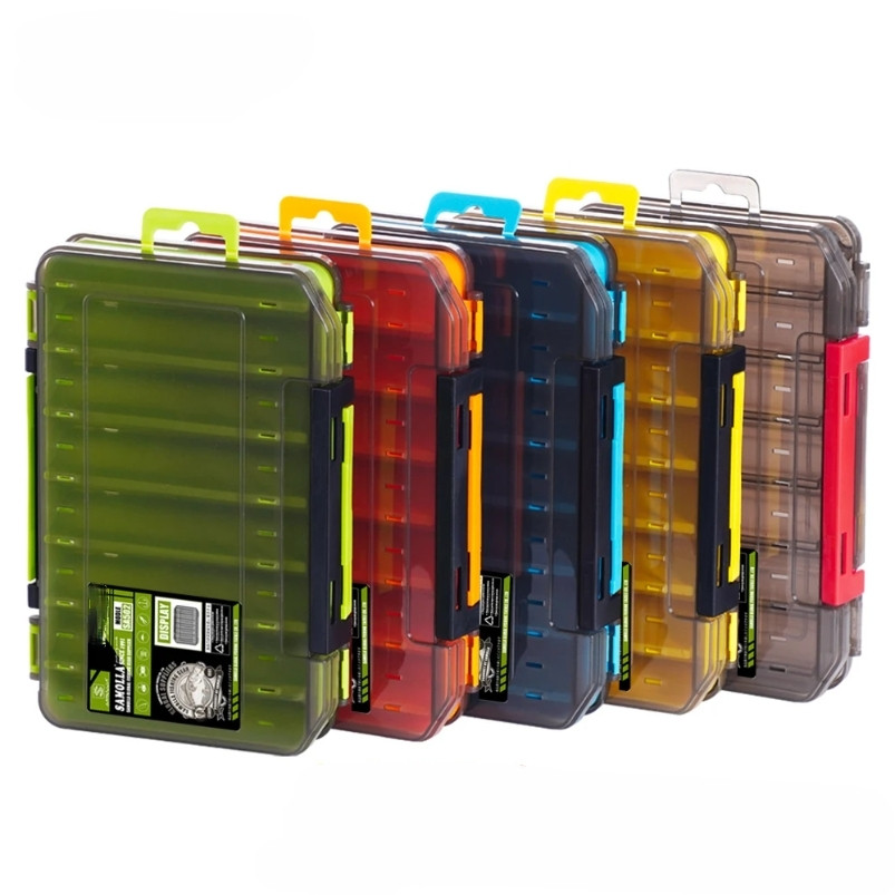 Jual Fishing Tackle Box 14 Compartments Fishing Accessories Lure Hook ...
