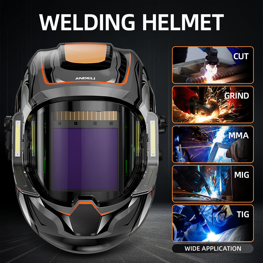 Jual ANDELI Auto Darkening Weg Helmet with Large Viewing True Color Weg ...