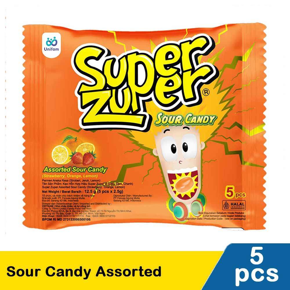 Jual SUPER ZUPER CANDY 5S ASSORTED 12.5g | Shopee Indonesia