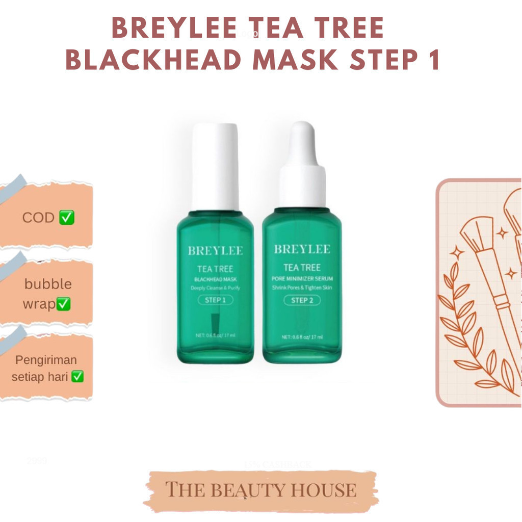 Jual BREYLEE Tea Tree Blackhead Mask (STEP 1) - Pengangkat / Pembersih ...