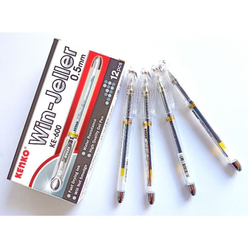 Jual Pulpen Gel Kenko KE-600 Win-Jeller 0.5mm ( 1pak/12pcs ) | Shopee ...