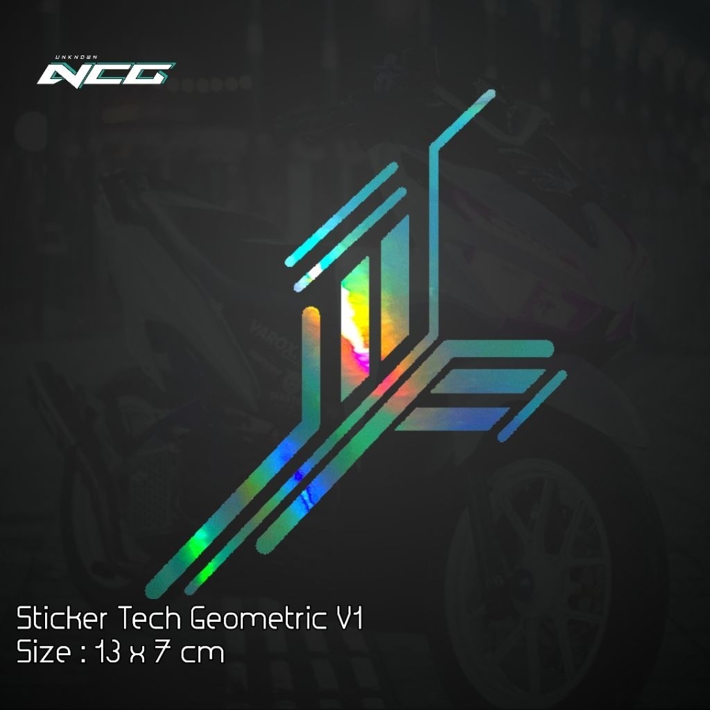Jual Sticker Tech Geometric Stiker Cutting Teknologi Keren Motor ...