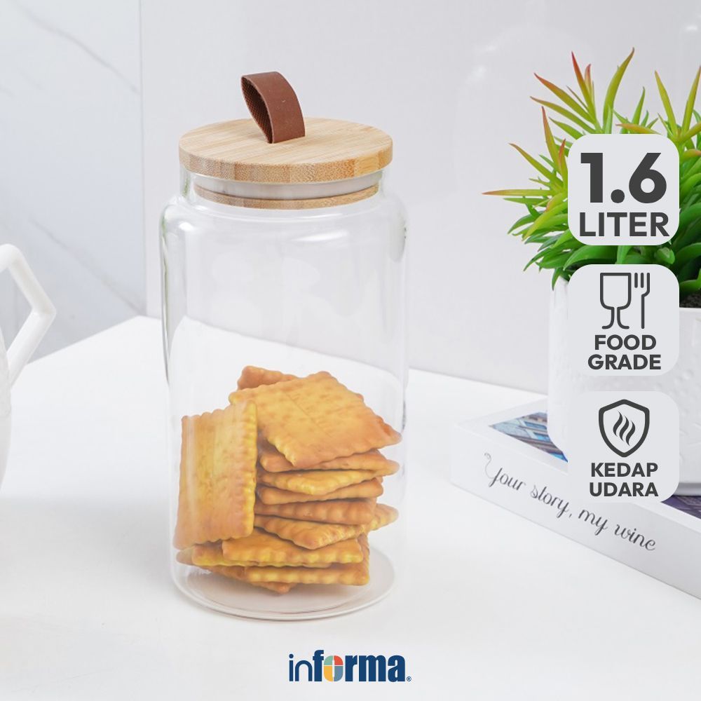 Jual Informa 1.6 ltr Wilhelmina Stoples Kaca Jar Tempat Simpan Snack ...