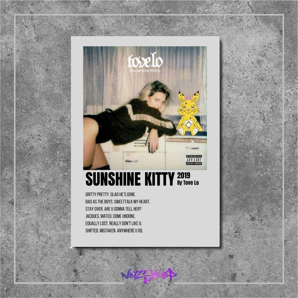 Jual bingkai kayu Cover Album Musik Poster Sunshine Kitty by Tove Lo ...