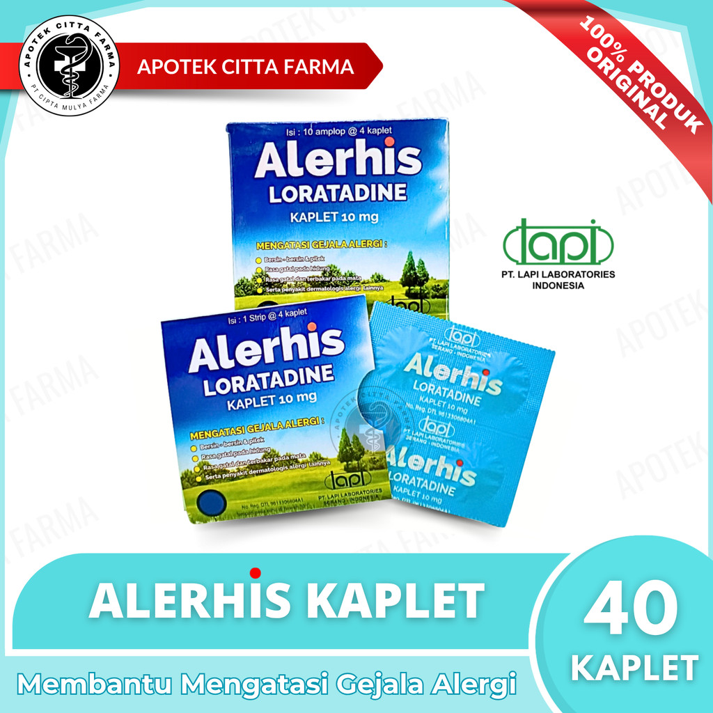 Jual Alerhis Kaplet 10 Mg 1 Box - Obat Untuk Mengatasi Gejala Alergi ...