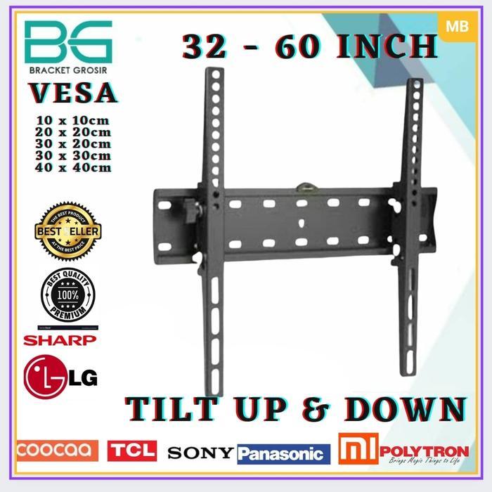 Jual Bracket TV LED UHD Curved Tilt Up & Down 55 60 65 70 75 Inch Water ...