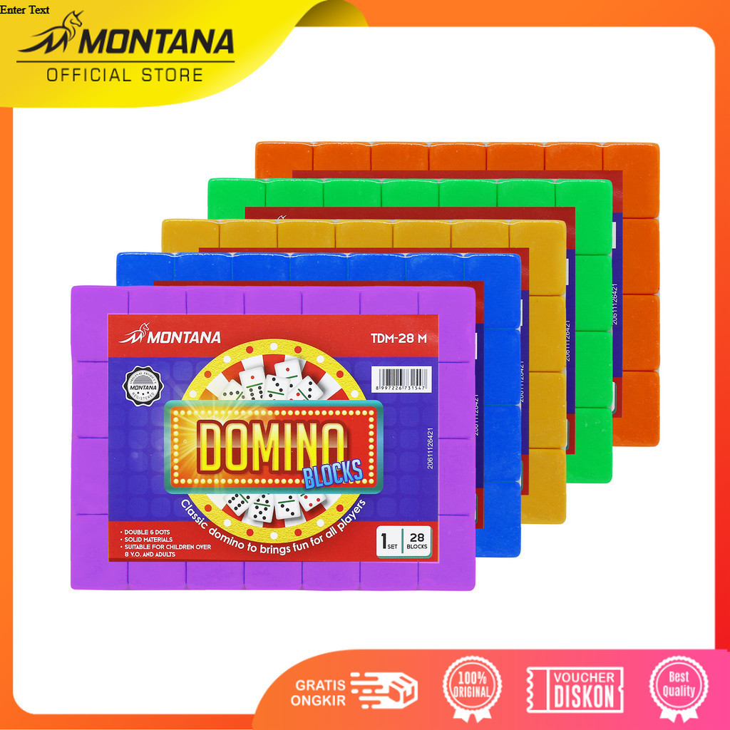 Jual MONTANA Batu Domino Gaplek Game Kartu 1 Set Domino Stone Double 6 ...