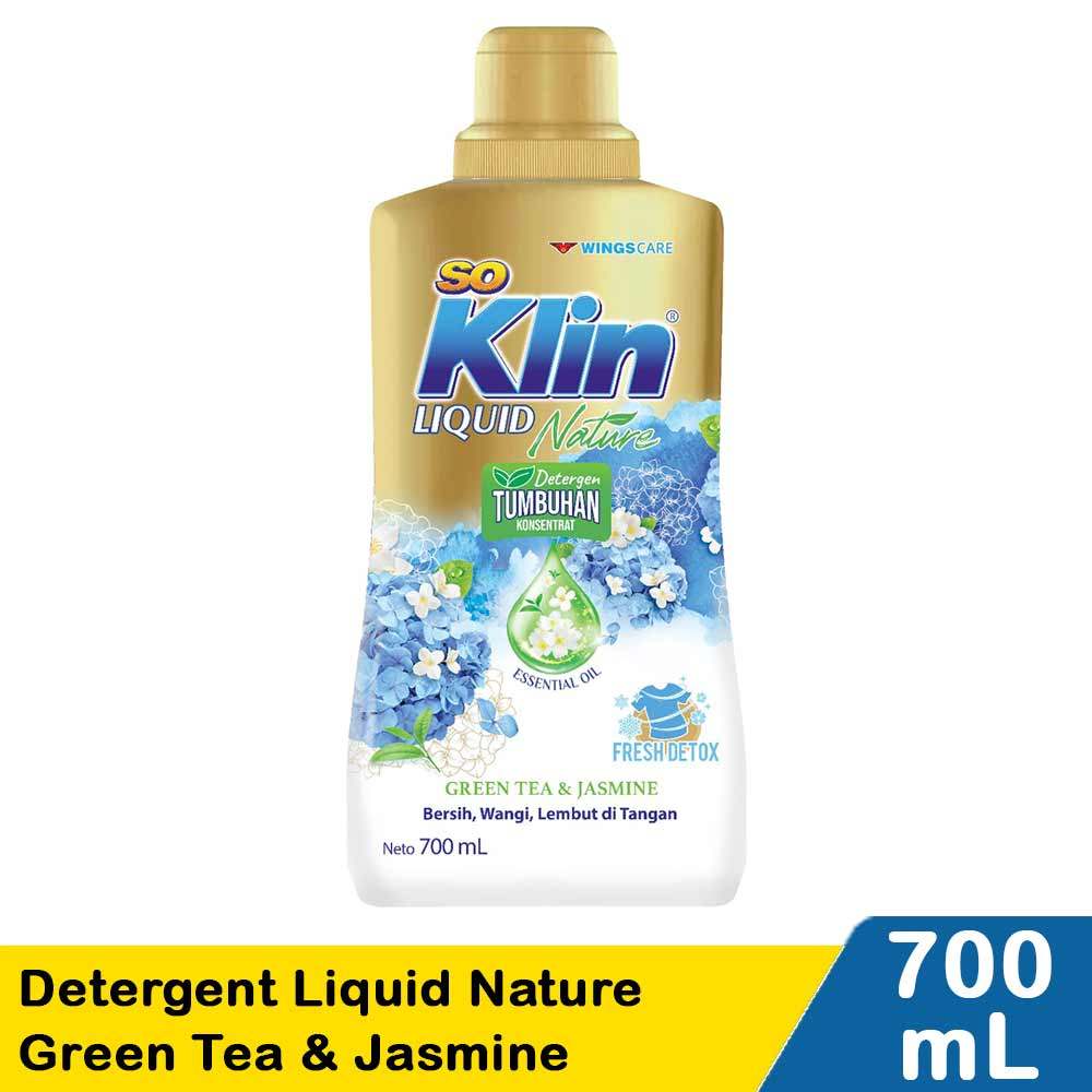 Jual SO KLIN DETERGENT LIQUID NATURE GREEN TEA&JSMNE 700ml | Shopee ...