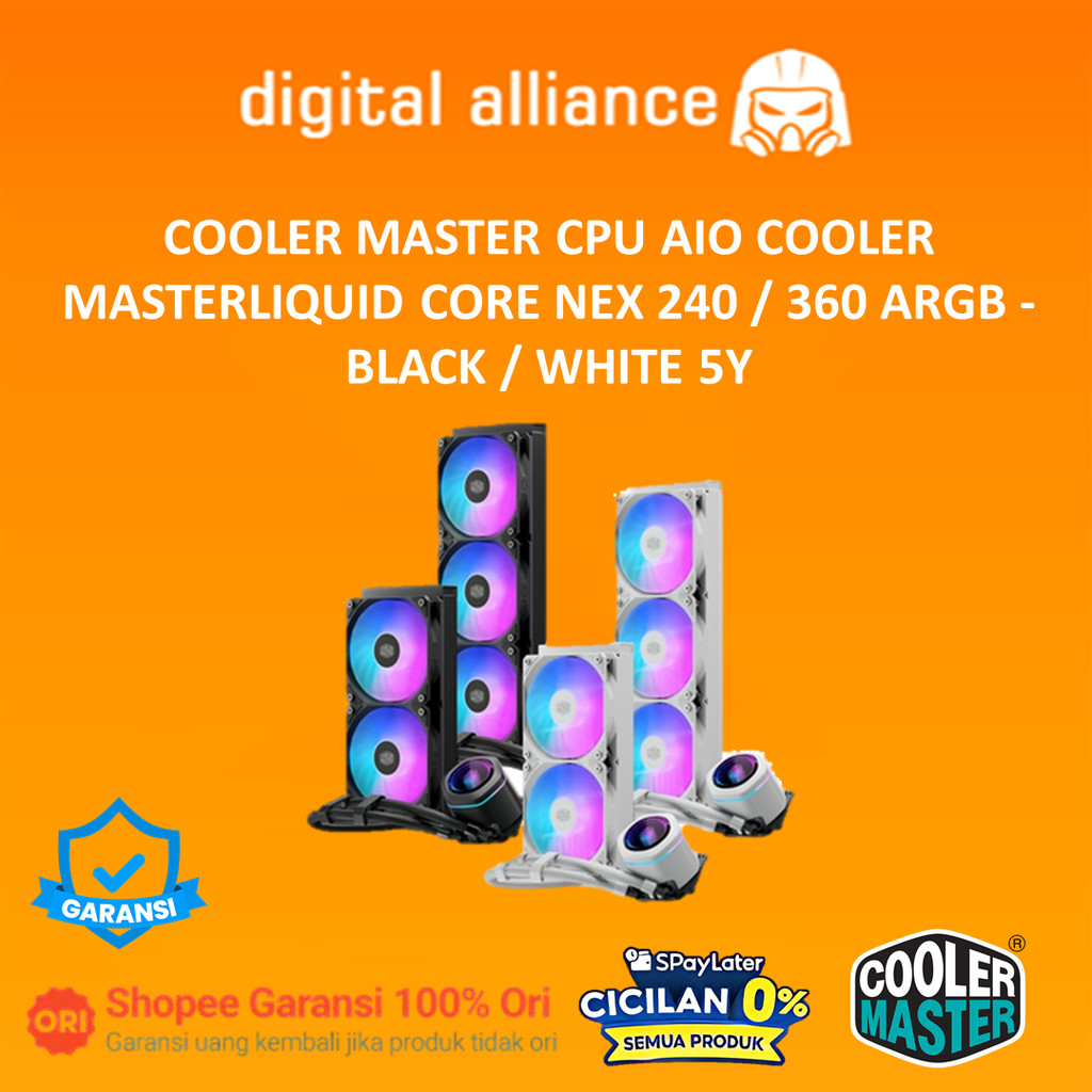 Jual COOLER MASTER CPU AIO COOLER MASTERLIQUID CORE NEX 240 / 360 ARGB ...