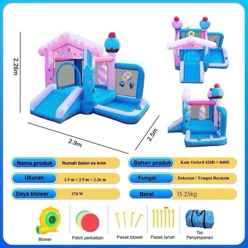 Jual Happy Hop Rumah Istana Balon Inflatable Toys Perosotan Anak ...
