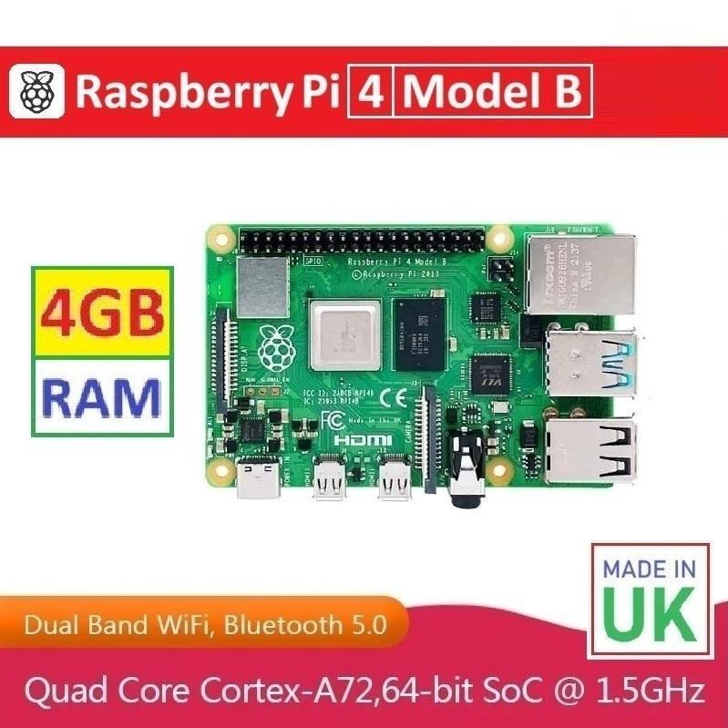 Jual Raspberry Pi 4 Model B - 4GB RAM Quad Core Cortex-A72 64-bit SoC 1 ...