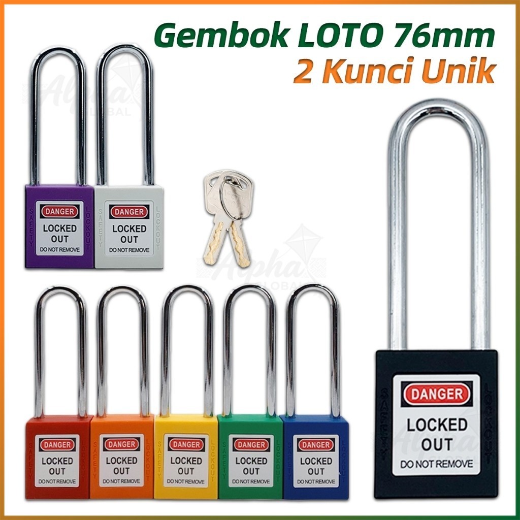Jual Gembok Master Lock 76mm Gembok Loto Safety Padlock Thermoplastic ...