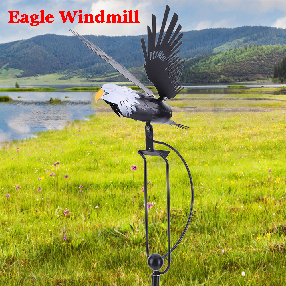 Jual Eagle Windmill Wing Flapping Eagle Pinwheel Iron Wind Spinners ...