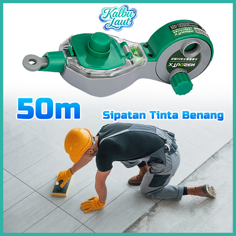 Jual 50m Sipatan Tinta Benang Alat Tukang Kayu Proyek Konstruksi ...