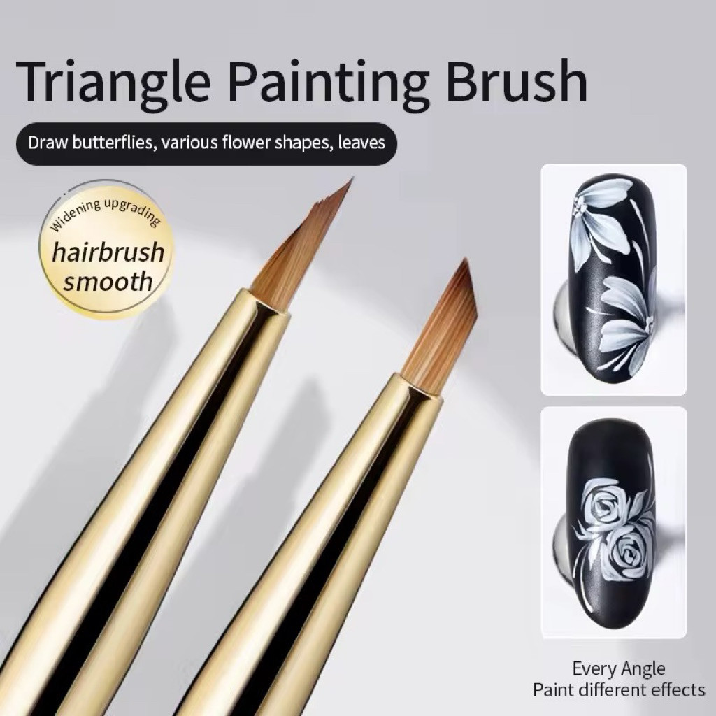 Jual TRIANGLE PAINTING BRUSH Kuas Nail Butterfly Flower Drawing Pen ...
