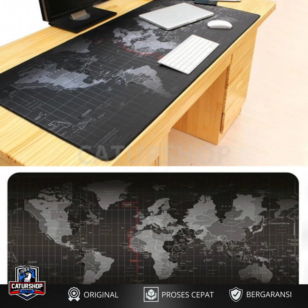 Jual Mouse Pad Gaming Peta Dunia Mouse Pad Besar / Mouse Pad XL Alas ...
