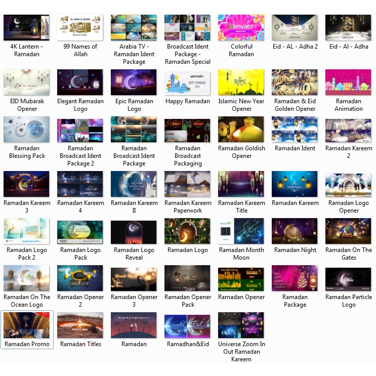 Jual Kumpulan Template After Effects Islamic Islam Hari Raya Ramadan ...