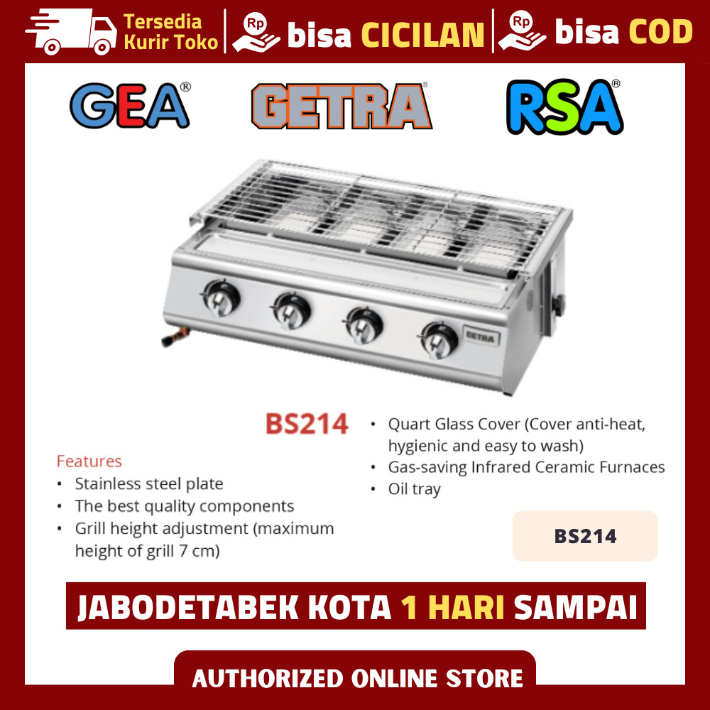 Jual GRILLER 4 TUNGKU GETRA BS-214 KOMPOR PEMANGGANG GARANSI RESMI ...