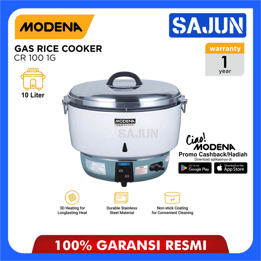 Jual [NEW] [FREE PACKING KAYU] Modena Gas Rice Cooker 10 Liter dan 15 ...