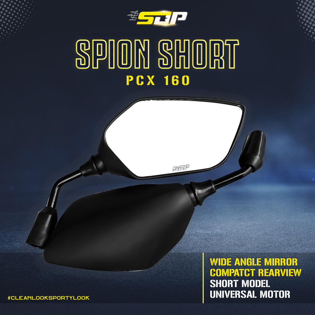 Jual Spion PCX / VARIO 160 Tangkai Pendek Kaca Cembung Bening ...