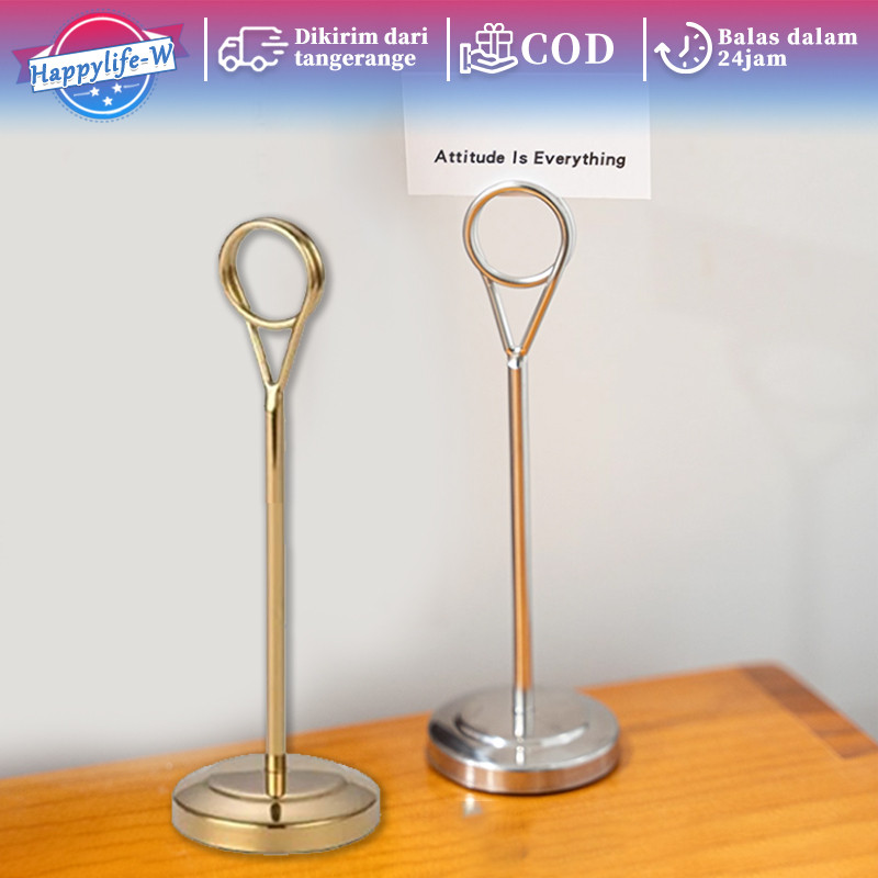 Jual 8inch Table Number Menu Stand Card Holder Menu Stand Display Tiang ...
