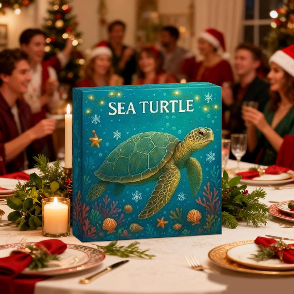 Jual Sea Turtle Advent Calendar 2025 with 24 2D Flat Acrylic Sea Turtle ...