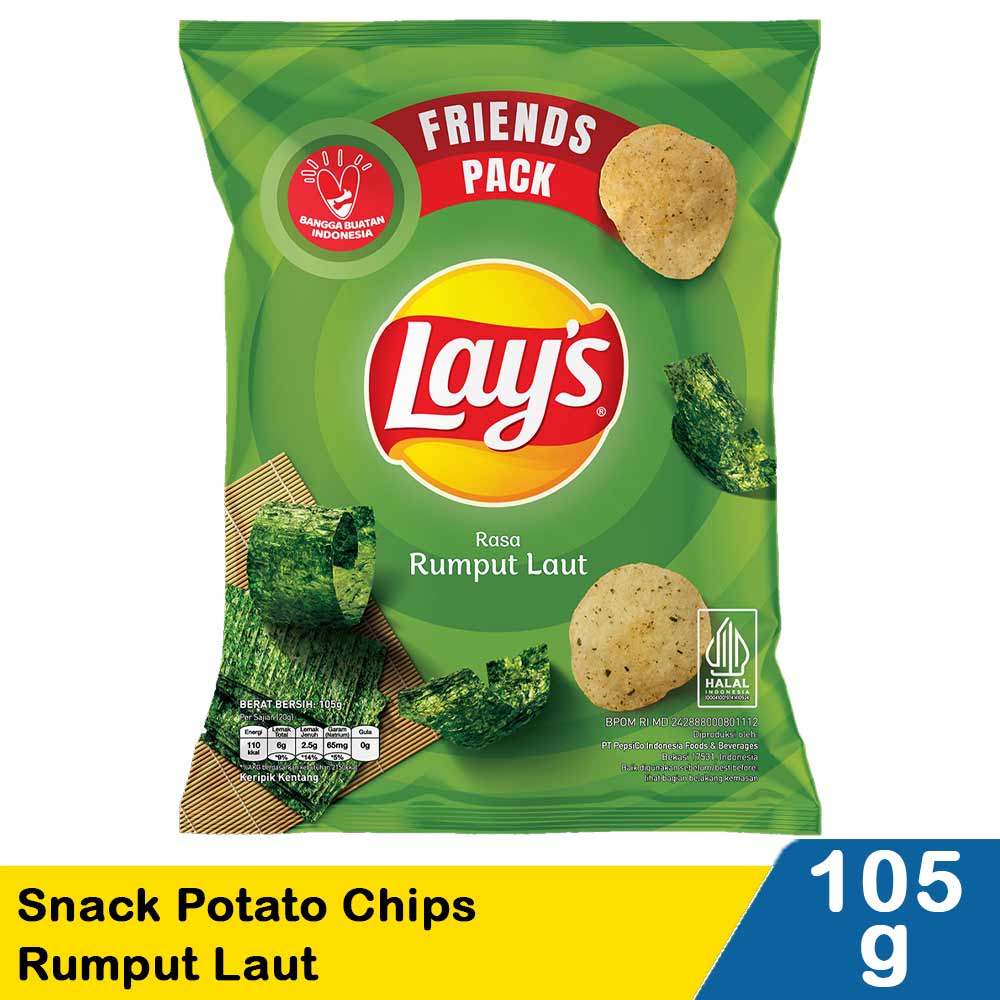 Jual LAY'S SNACK POTATO CHIPS RUMPUT LAUT 105g | Shopee Indonesia